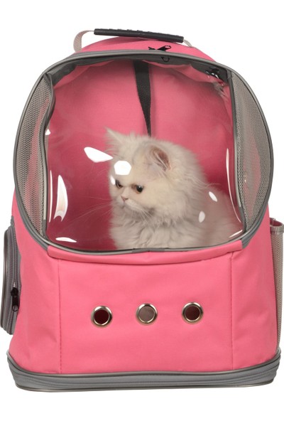 Tropheus Çanta Ufo Kedi ve Köpek Seyahat Çantası Ön Şeffaf Astronot Pembe Tropheus Çanta Ufo Kedi ve Köpek Seyahat Çantası Ön Şeffaf Astronot Pembe