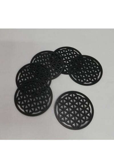 Bi Baksan Ya Yaşam Çiçeği Ahşap Bardak Altlığı 6 Lı Set Bi Baksan Ya Yaşam Çiçeği Ahşap Bardak Altlığı 6 Lı Set