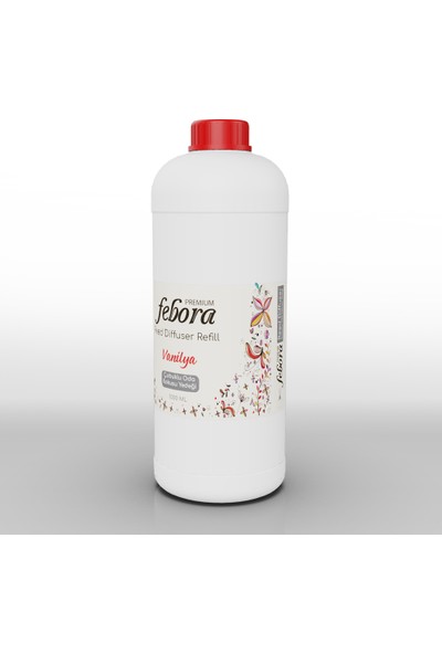 Febora Oda ve Ortam Kokusu Yedek Şişesi 1 lt Vanilya Kokusu