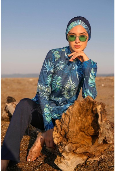 Marina Tesettür Mayo Yaprak Desenli M2112