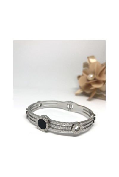 Glare Jewelry Bvlgari Model Zirkonyum Taş ve Italyan Çelik Üzerine Altın Kaplama Bileklik Glare Jewelry Bvlgari Model Zirkonyum Taş ve Italyan Çelik Üzerine Altın Kaplama Bileklik