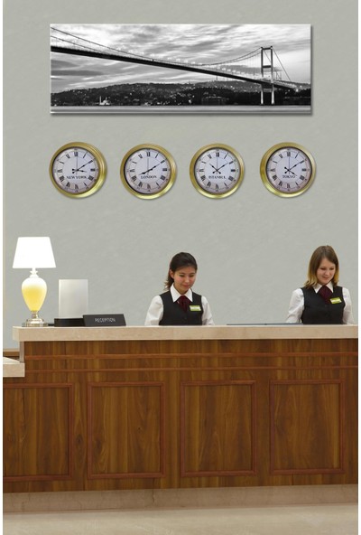 Platin Saat 40 cm Prinç Metal 4 Adet Set Otel Dünya Saati Platin Saat 40 cm Prinç Metal 4 Adet Set Otel Dünya Saati