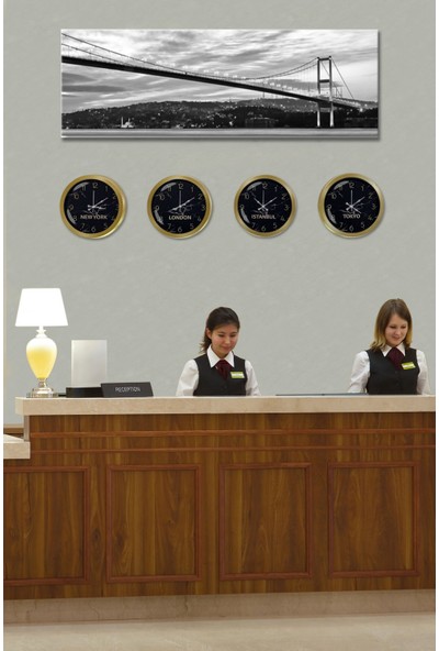 Platin Saat 36 cm Prinç Metal 4 Adet Set Otel Dünya Saati Platin Saat 36 cm Prinç Metal 4 Adet Set Otel Dünya Saati