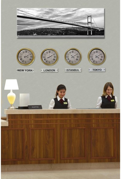 Platin Saat 36 cm Prinç Metal 4 Adet Set Otel Dünya Saati Platin Saat 36 cm Prinç Metal 4 Adet Set Otel Dünya Saati