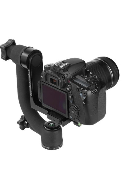 3C Store Alaşımlı Panoramik Gimbal Tripod Top Başlı 1/4 Inç Vida, Dslr Kamera Telefoto Lens Içın Ma Plakalı (Yurt Dışından)