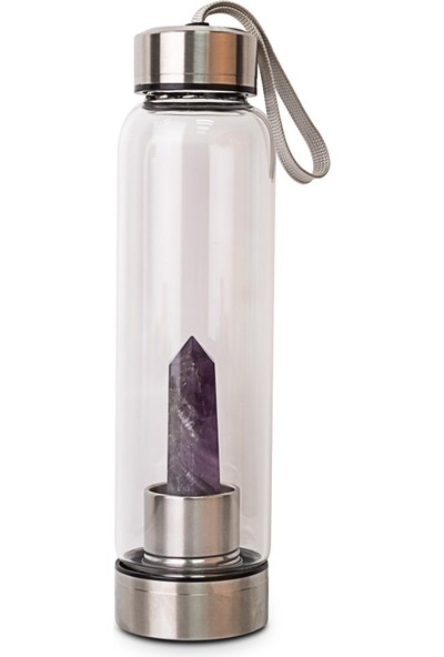Dünya Doğal Taş KT0120 Ametist Taşı Doğal Taş Su Şişesi