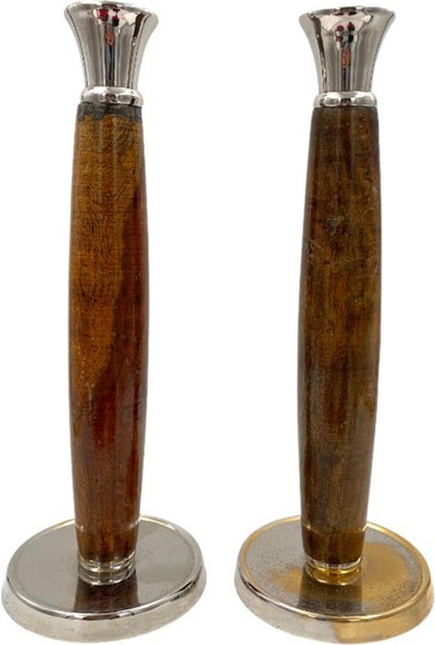 Tanrıkulu Bakırcılık Bronz Mumluk Ahşap Gövde