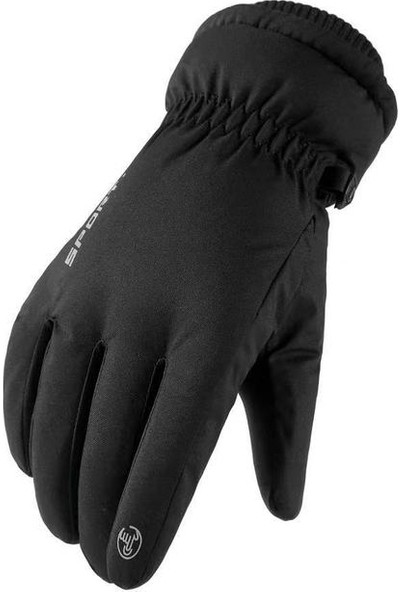 Xoutdoor Rüzgar ve Su Geçirmez Kadife Kışlık Kayak Eldiveni - Siyah (Yurt Dışından)