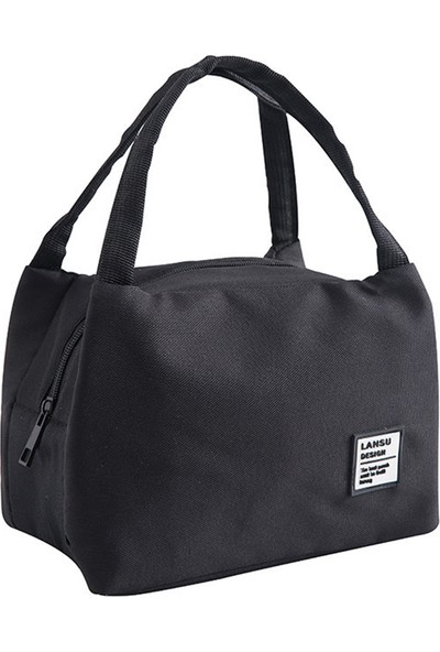 Basit Monokrom Kullanımlık Termal Öğle Çanta Su Geçirmez