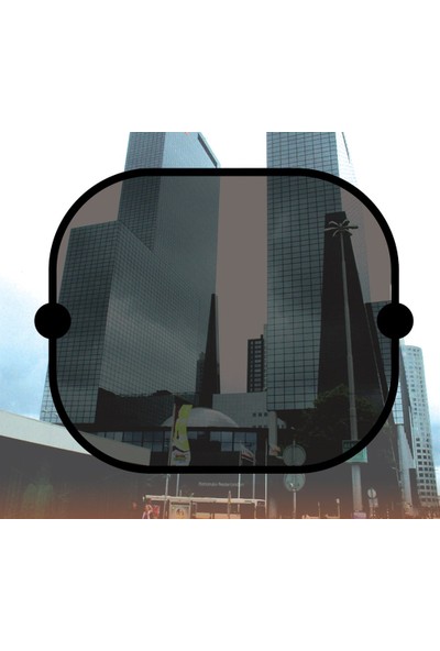 Space Cember Yan Cam Perdesi - Siyah / PEYA00