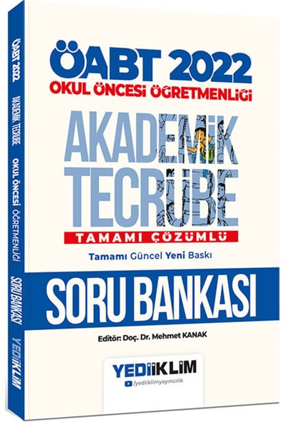 Yediiklim Yayınları 2022 Öabt Okul Öncesi Öğretmenliği Akademik Tecrübe Tamamı Çözümlü Soru Bankası