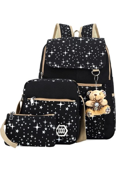Kızlar Kadınlar Sırt Çantası Için 3 Adet/takım Okul Çantaları