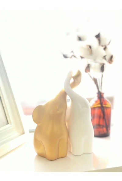 Mağazanyanında Yeni Ev Hediyesi Dekoratif Fil Biblo 2'li Set Mağazanyanında Yeni Ev Hediyesi Dekoratif Fil Biblo 2'li Set