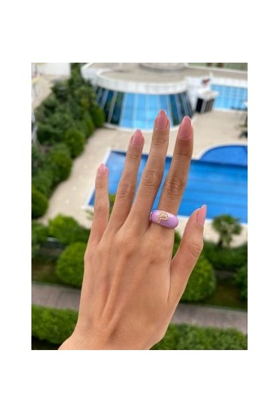 Merias Design Kadın Tasarım Isme Özel P Harfi Ayarlanabilir Mor Yüzük Merias Design Kadın Tasarım Isme Özel P Harfi Ayarlanabilir Mor Yüzük