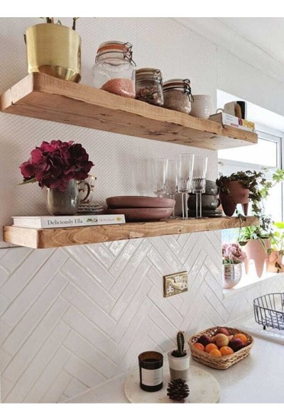 Karadeniz Pazarlama 2'li Ahşap Duvar Rafı - Gizli Bağlantılı 50X20 cm Karadeniz Pazarlama 2'li Ahşap Duvar Rafı - Gizli Bağlantılı 50X20 cm