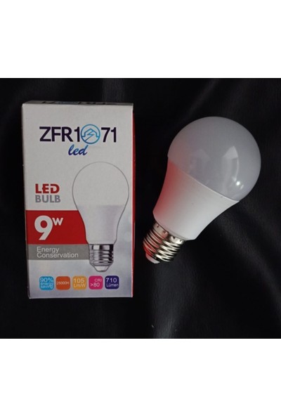 Zfr 9 Watt Beyaz Işık E-27 Duy LED Ampul
