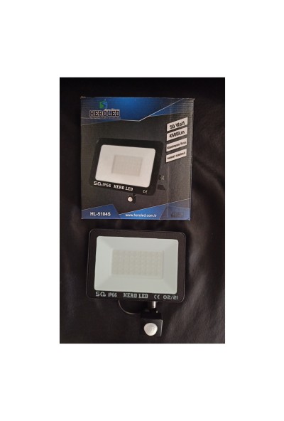 Hero Led Heroled 50 Watt Alüminyum Kasa Beyaz Işık Hareket Sensörlü LED Projektör Hero Led Heroled 50 Watt Alüminyum Kasa Beyaz Işık Hareket Sensörlü LED Projektör