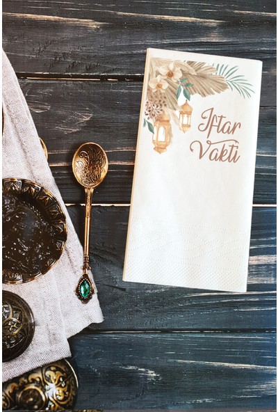 Pekshop Sunum Peçetesi Iftar Vakti Yazılı Ramazan Konuşan Kağıt Peçete Pekshop Sunum Peçetesi Iftar Vakti Yazılı Ramazan Konuşan Kağıt Peçete