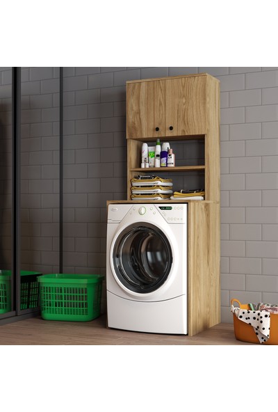 Moxen Mobilya Moxen Cmd2 Çamaşır Makinesi Dolabı Ceviz