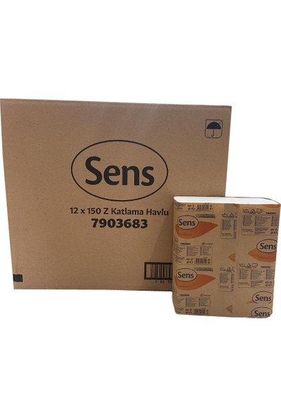 Sens Z Kat Dispenser Havlu 150 Yaprak - 12'li Sens Z Kat Dispenser Havlu 150 Yaprak - 12'li