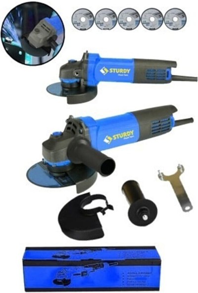 Sturdy Power Tools Japon Teknoloji Bakır Sargılı NEW2022 3400 W 115 mm Spiral Avuç Içi Kesme ve Taşlama Makinası