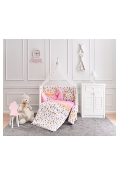 Bemolya Bebek Pembe Unicorn Uyku Seti 70*130 Pamuklu Bemolya Bebek Pembe Unicorn Uyku Seti 70*130 Pamuklu