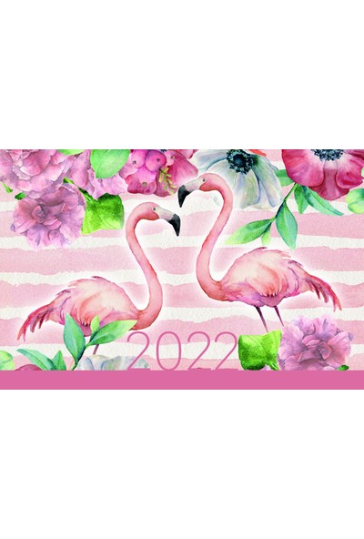 Gıpta 2022 805-BRS Flamingolar Gemici Takvimi Bristol 3 Aylık 78 x 33 cm