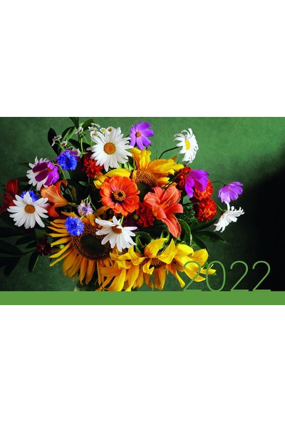 Gıpta 2022 805-BRS Çiçekler Gemici Takvimi Bristol 3 Aylık 78 x 33 cm