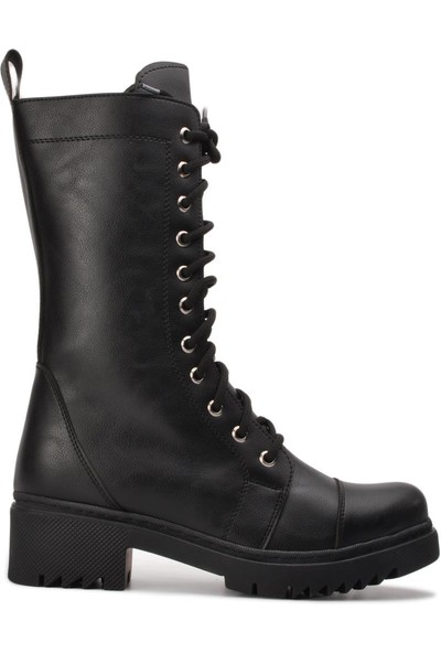 Lamazzi 300 Siyah Fermuarlı Kadın Çizme