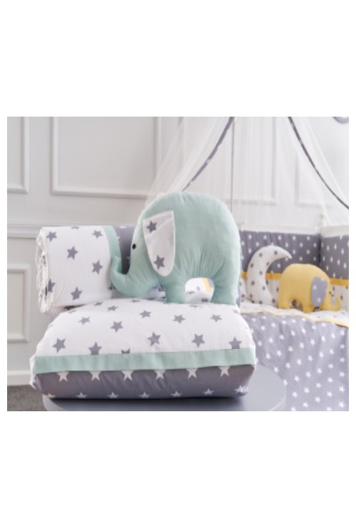 Bemolya Bebek Yeşil Filli Uyku Seti 70X130 cm