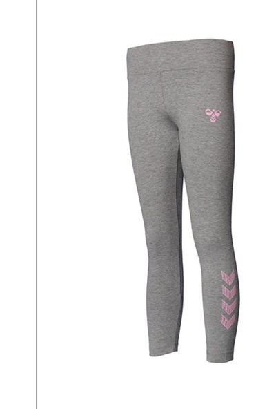 Hummel 931186-2007 Standart Kalıp Baskılı Gri Kız Çocuk Tayt