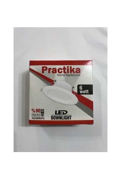 Practıca 6W LED Spot Beyaz Kasa Beyaz Işık Practıca 6W LED Spot Beyaz Kasa Beyaz Işık