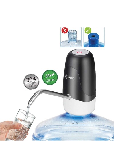 Kiwi Otomatik Şarjlı Damacana Pompası