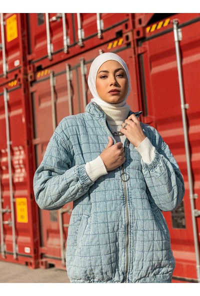 Soul Fermuarlı Mont - Mavi - Soul