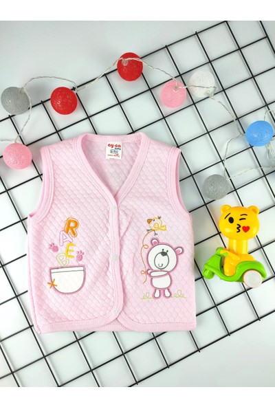 Ay-Ca Baby Kız Bebek Nakışlı Yelek 3-6-9-12 Ay