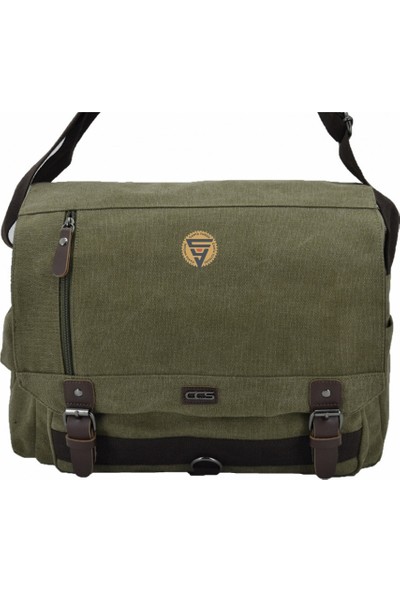 Ççs 31324 Omuz Askılı Postacı Çanta Laptop ve Evrak Çantası Haki