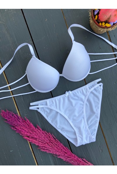 Arensa Beyaz Dolgulu Sütyen Takım