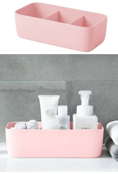 Homecare Wesley 2 Li Pembe Banyo Organizer Seti 715584 Homecare Wesley 2 Li Pembe Banyo Organizer Seti 715584