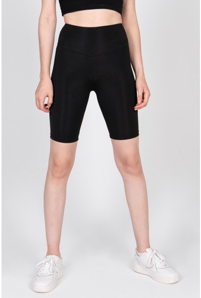 Mobaş Kadın Siyah Kısa Pamuklu Tayt Şort Mobaş Kadın Siyah Kısa Pamuklu Tayt Şort