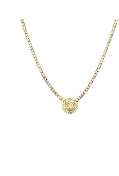 Medcezir Gülen Yüz Su Yolu Gümüş Kolye