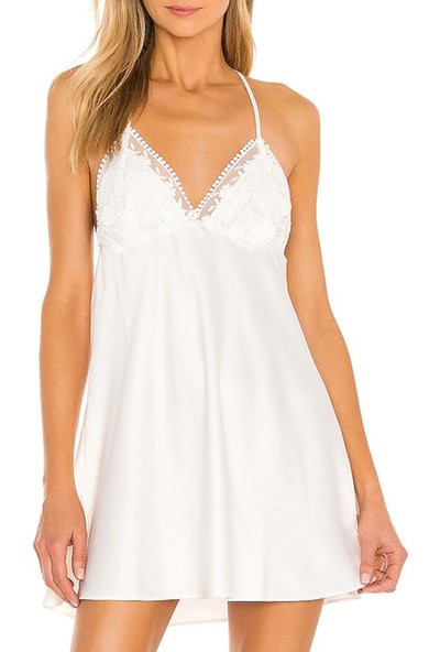 Meriluu GC0012 Fantezi Saten Gecelik-Beyaz-Xl Meriluu GC0012 Fantezi Saten Gecelik-Beyaz-Xl