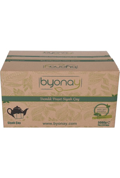 Byonay Demlik Poşet Siyah Çay 5000 gr (15 gr x 333)