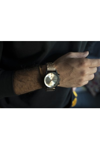 Spolo Bronz Renk Metal Kordon Erkek Kol Saati