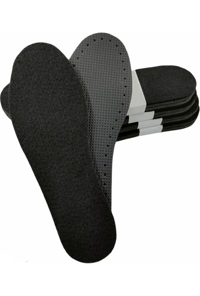 Hobimon 5 Çift Siyah Keçe Kaplı Eva Patik Tabanı - 36 Numara Keçe Tabanlık