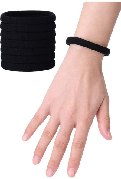 H&E Design Kadın 10'lu Siyah Ultra Esnek Bilek Lastik Toka H&E Design Kadın 10'lu Siyah Ultra Esnek Bilek Lastik Toka