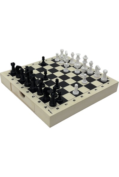 Woodigon Ahşap Çekmeceli Satranç Takımı