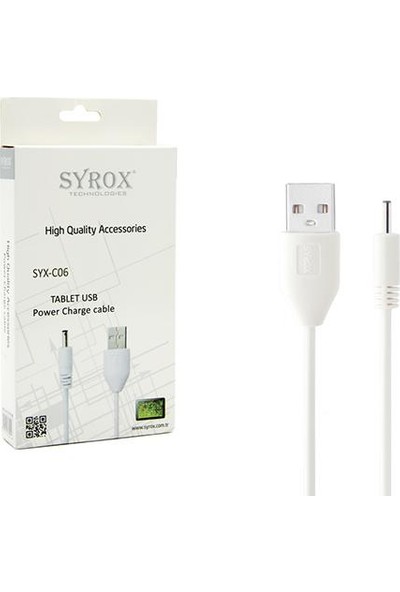 Syrox Tablet Kablosu Kalın Uç Syrox SYX-C06
