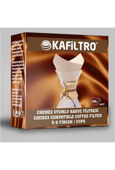 Kafiltro Chemex Uyumlu Kahve Filtresi 100 Adet Kafiltro Chemex Uyumlu Kahve Filtresi 100 Adet