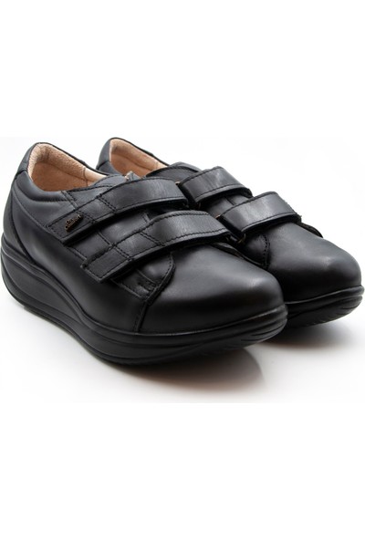 Dr.Comfort Afo Cırtlı Siyah Ortopedik Diyabetik Kadın Ayakkabı