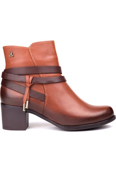 Venüs Dolgu Topuklu Taba Ayakkabı